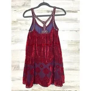 Free People | Tops | Free People Womens Rare Vintage 2004 Red Purple ...